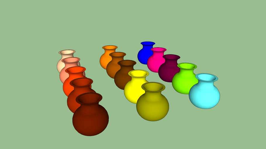 Colorful Flower Pot | 3D Warehouse