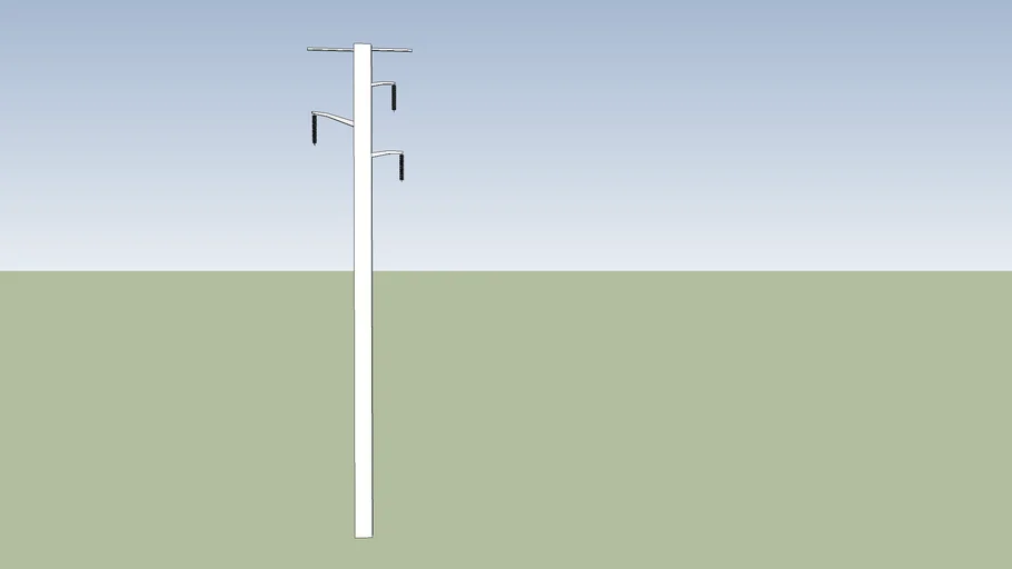 Square Metal Utility Pole | 3D Warehouse