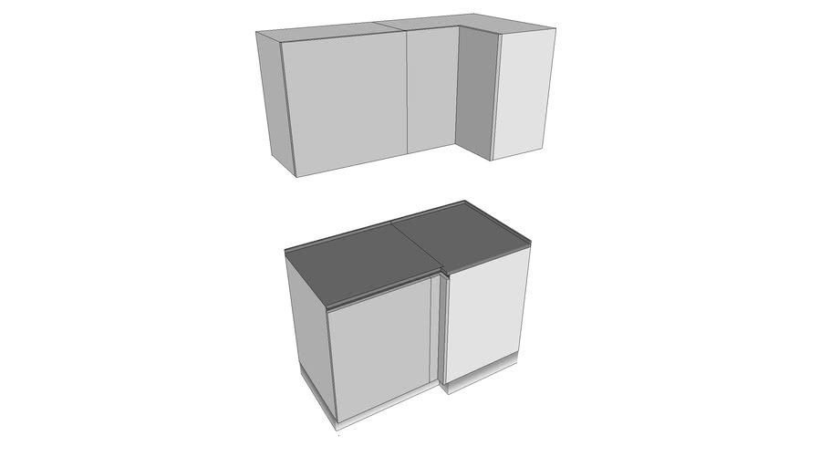 Base angolo 125 x 64 con pensile | 3D Warehouse