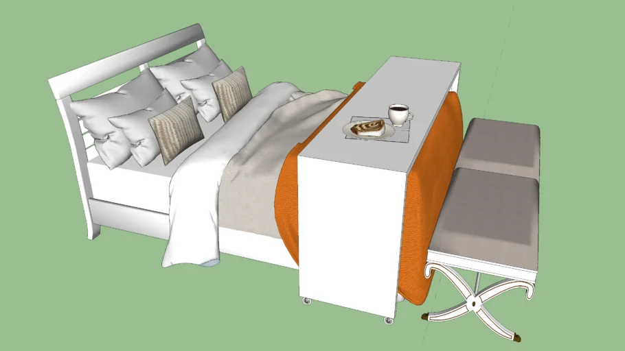 Cama Casal Completa | 3D Warehouse