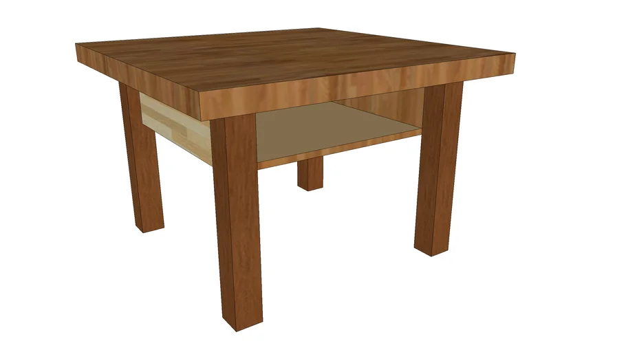 Single Wood Table | 3D Warehouse