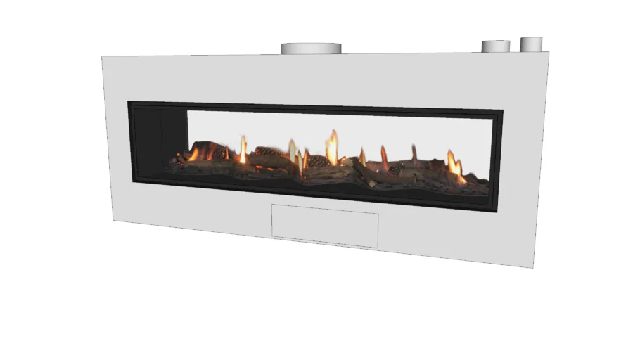 Escea DX1500 Double Sided Indoor Gas Fire | 3D Warehouse