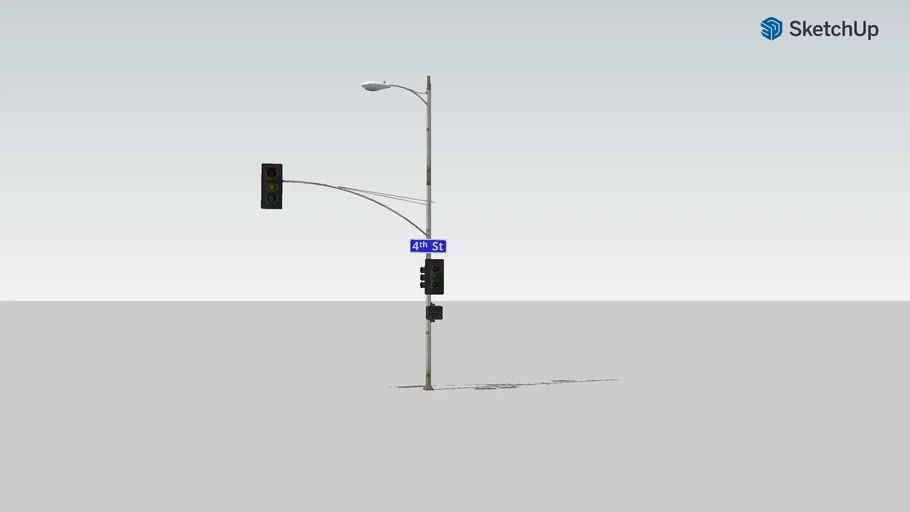 Old LA Traffic Light 3 | 3D Warehouse