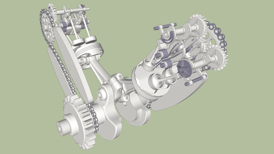 ducati-1199-panigale-engine-2012 | 3D Warehouse