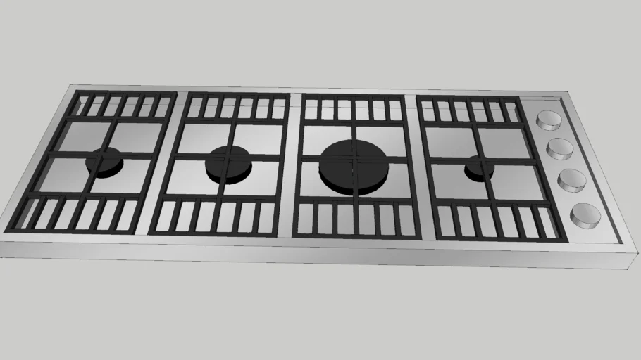 gas top stove | 3D Warehouse