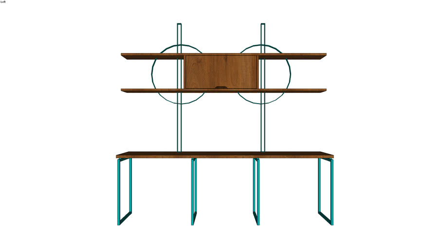 Workstation and Overhead Storage | 3D Warehouse