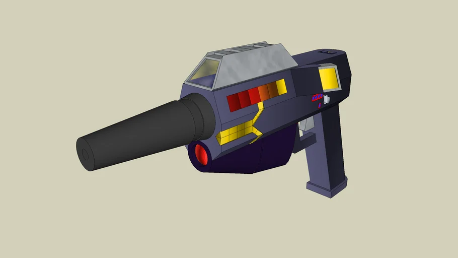 MM Laser Pistol (edited and colored) | 3D Warehouse