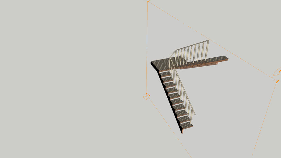 Section Mono Stringer Staircase | 3D Warehouse
