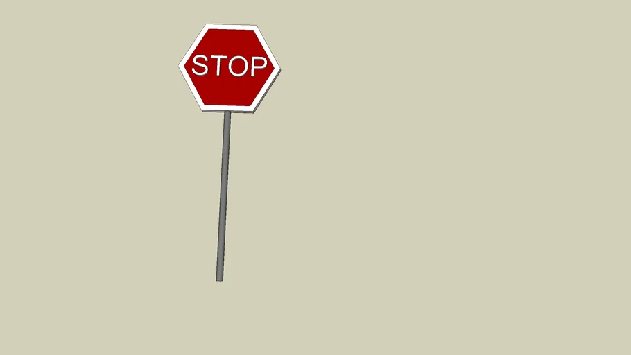Panneau STOP ,Panel STOP | 3D Warehouse