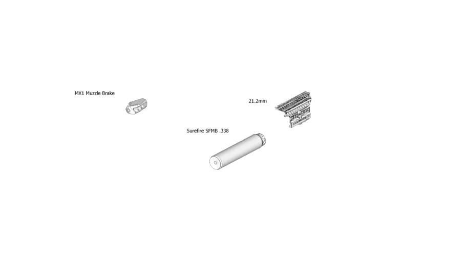 【TARKOV SPT mod】338 MUZZLE 3D MODEL | 3D Warehouse