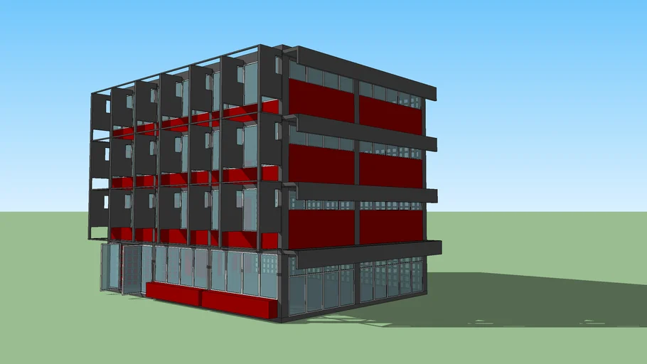 Edificio de 4 plantas | 3D Warehouse