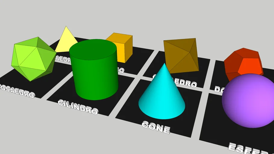 2-Poliedros_Exercícios concluídos | 3D Warehouse