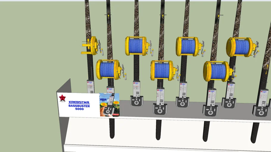 Krebstar+BassBuster+5000+Fishing+Rod | 3D Warehouse
