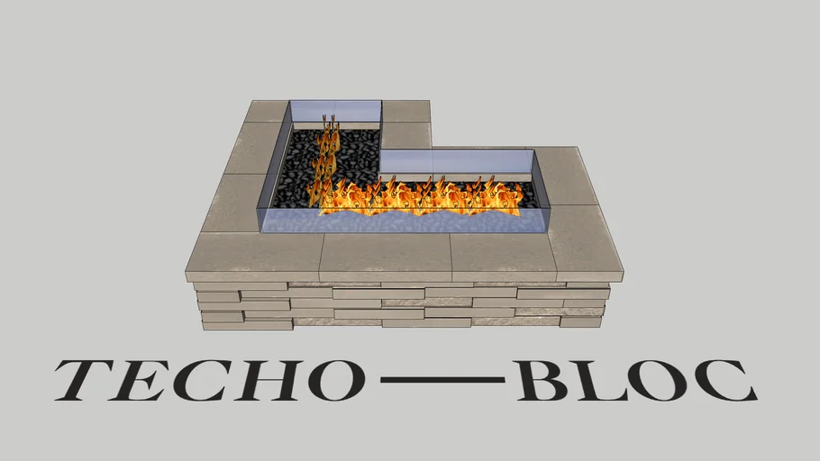 Techo-Bloc - Graphix Fire Pit | 3D Warehouse