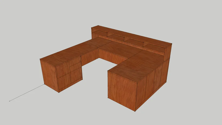 Custom Reception desk by Candex Custom Office Furniture | 3D Warehouse