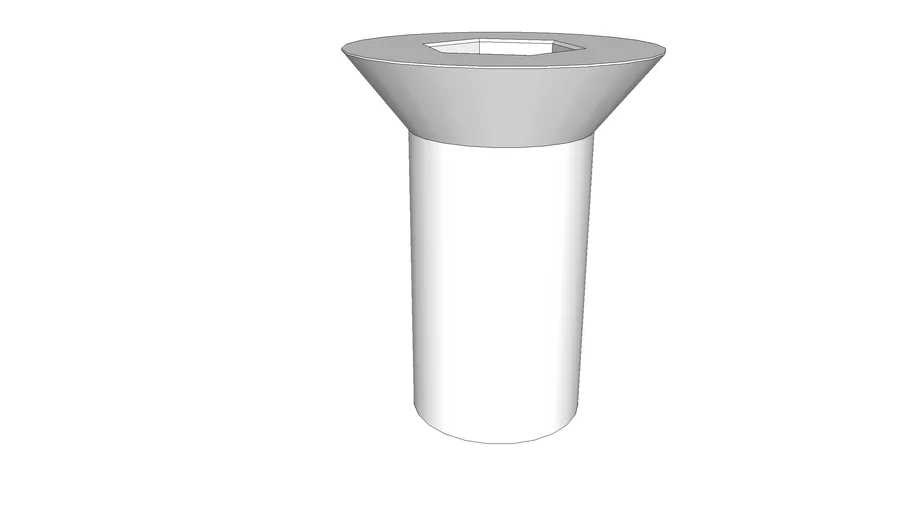 Barrel Nut M10 25Long, Stainless Steel | 3D Warehouse