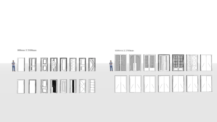 SINGLE AND DOUBLE DOOR | 3D Warehouse