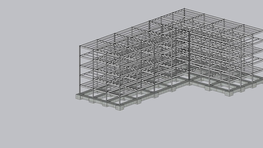 Steel Frame Building | 3D Warehouse