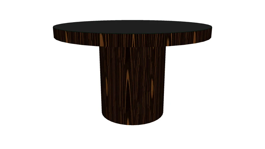 Berkeley 47 dia. Dining Table in Black Glass and Cathedral Ebony by ...