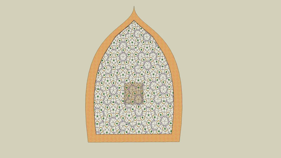 Jali Islamic style window screen | 3D Warehouse