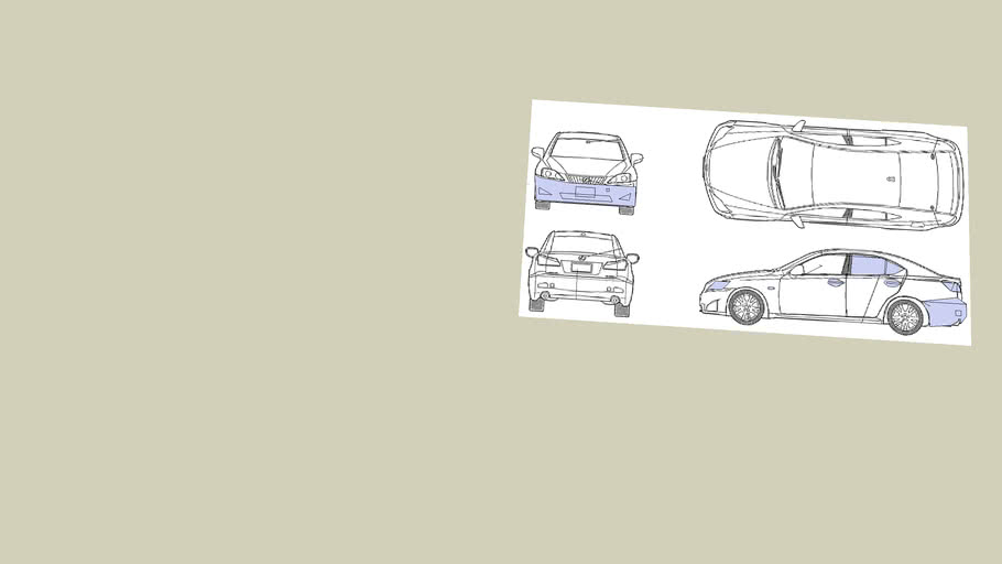 Lexus IS 350 BLUE PRINT WITH WORK | 3D Warehouse