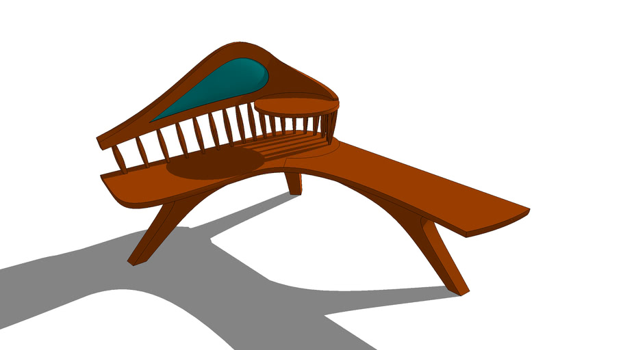 Corner Bench w/Table | 3D Warehouse
