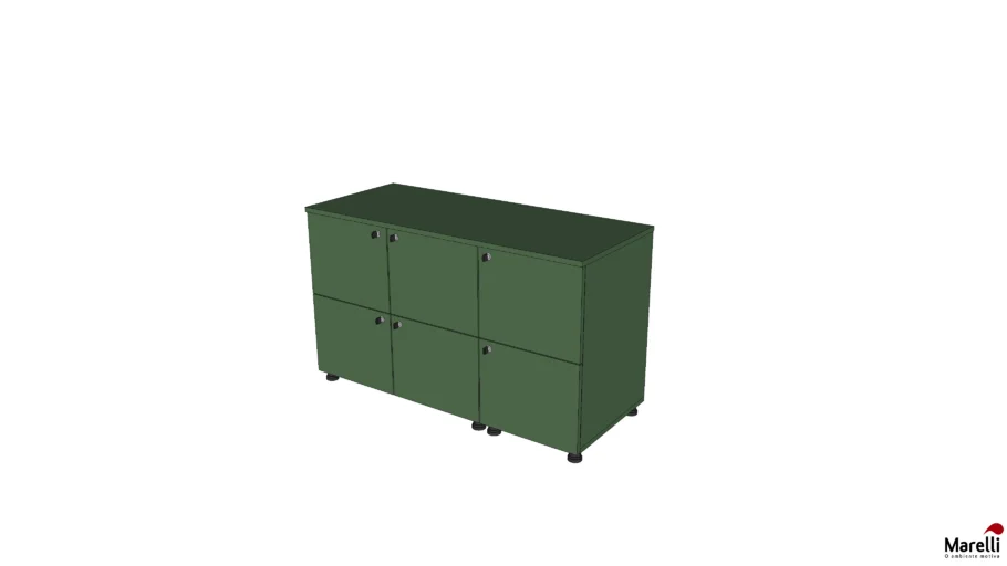 Locker baixo 18mm 6 portas com Sapata 1200x500x723mm (LB0218P00SP/VDVD ...