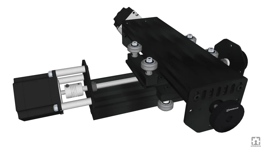 OpenBuilds Nema 23 Threaded Rod Plate XY Table Example | 3D Warehouse