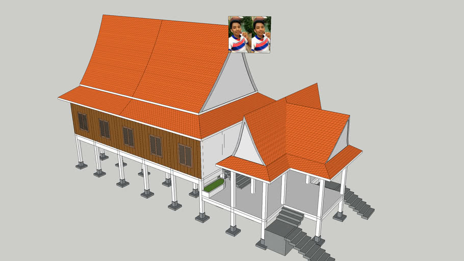 Khmer House And Roof Khmer Style in lovely | 3D Warehouse