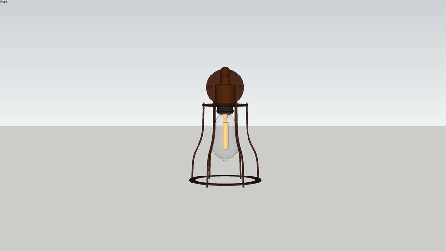 Industrial style wall lamp | 3D Warehouse