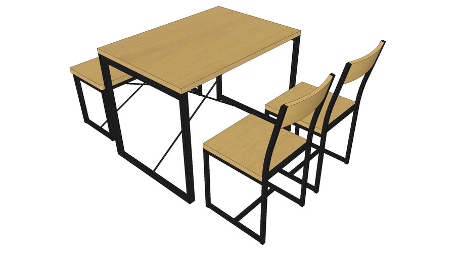 Set Meja Makan Informa 100x70cm | 3D Warehouse