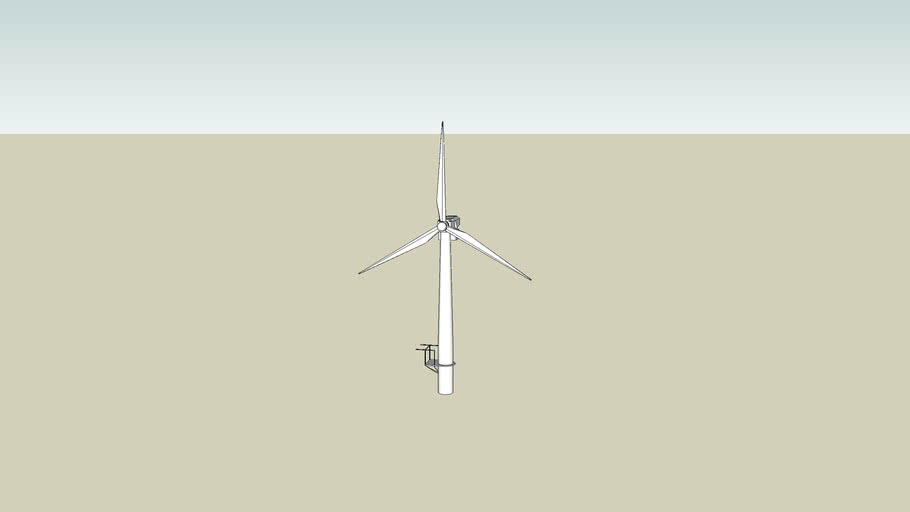 GE 3.6MW Offshore Wind Turbine | 3D Warehouse