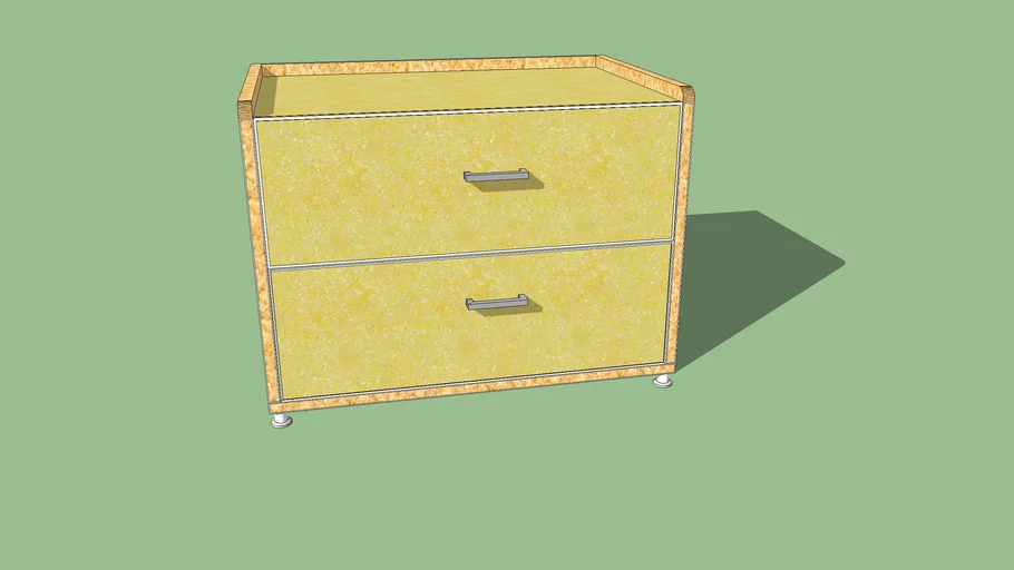 Wooden Drawer Desk | 3D Warehouse