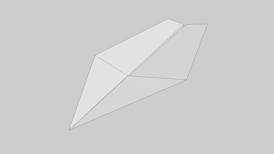 Paper Airplane - SketchUp Live Model | 3D Warehouse
