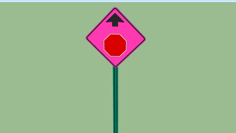 Emergency Management Stop Ahead Sign | 3D Warehouse