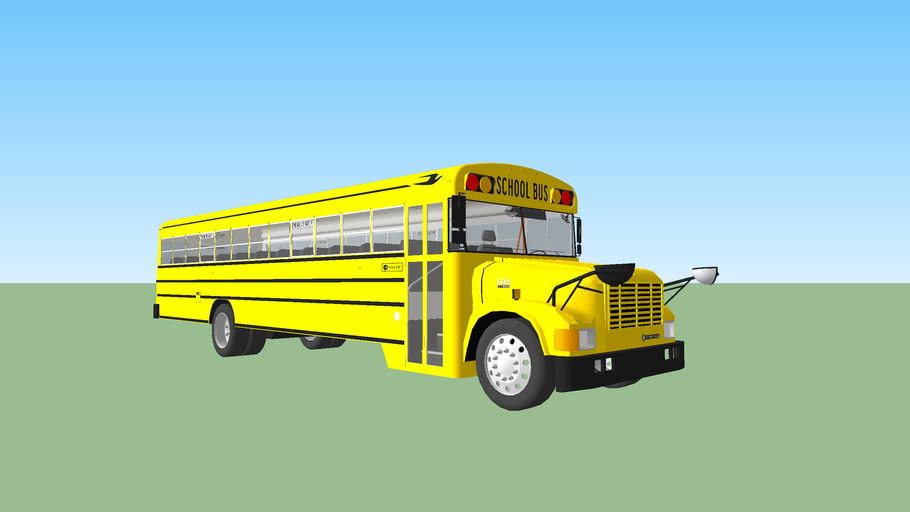2002 Blue Bird Conventional 3800 School Bus | 3D Warehouse