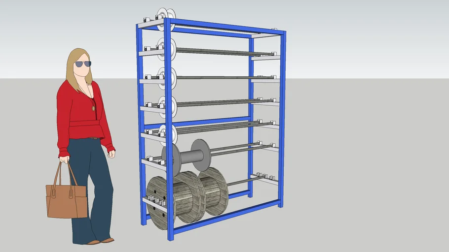 Rak Kabel Bobin Rack Bobine Spool | 3D Warehouse