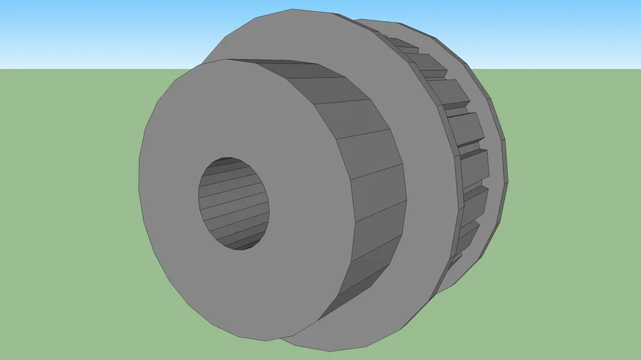 24 Tooth Timing Belt .375' Pitch | 3D Warehouse
