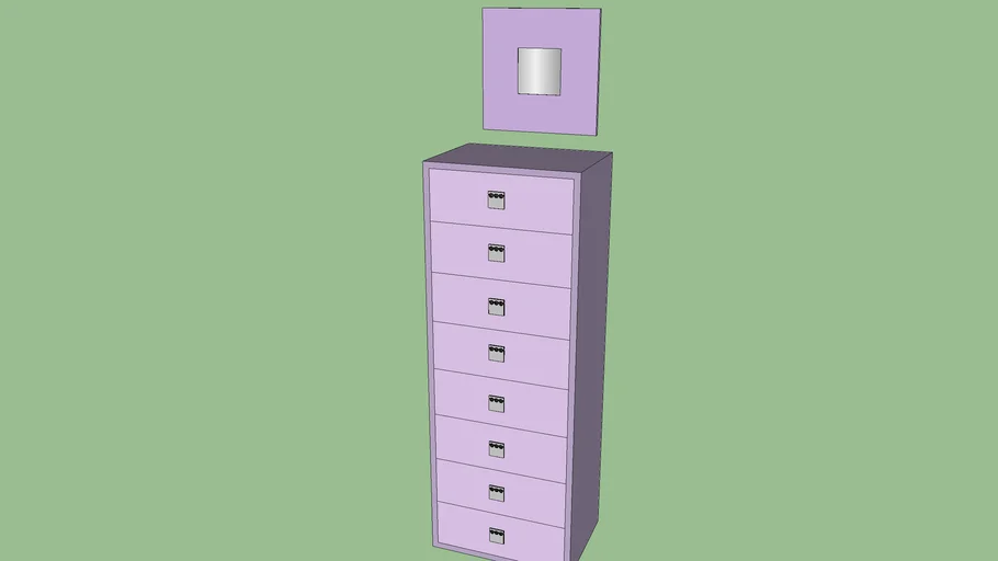 purple chest of drawers | 3D Warehouse