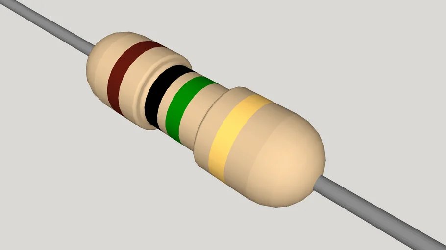 1 Mega Ohm resistance from Arduino Starter Kit | 3D Warehouse