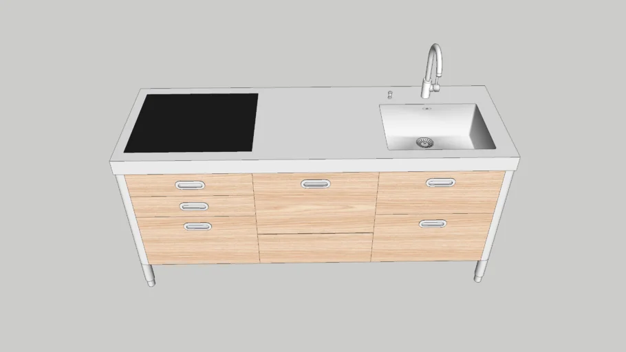 Alpes Inox kitchen 190 cm | 3D Warehouse
