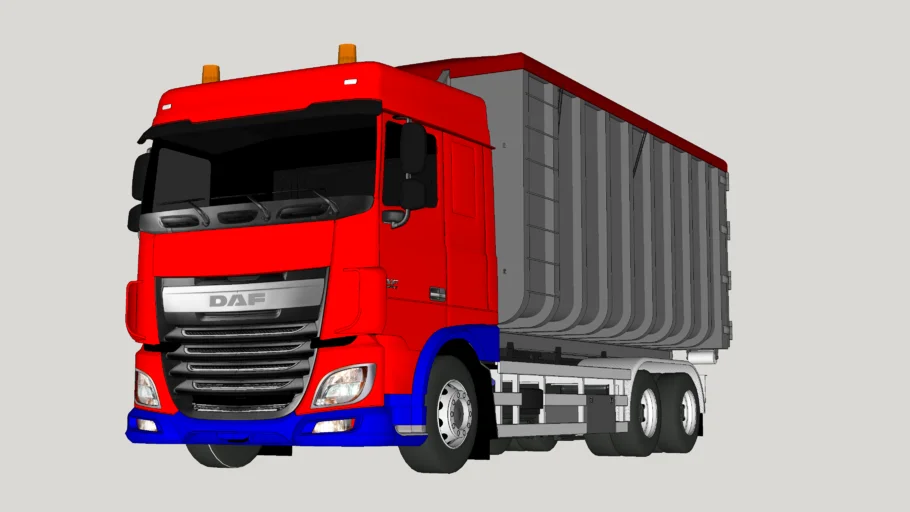 Daf 106 Hooklift + container | 3D Warehouse