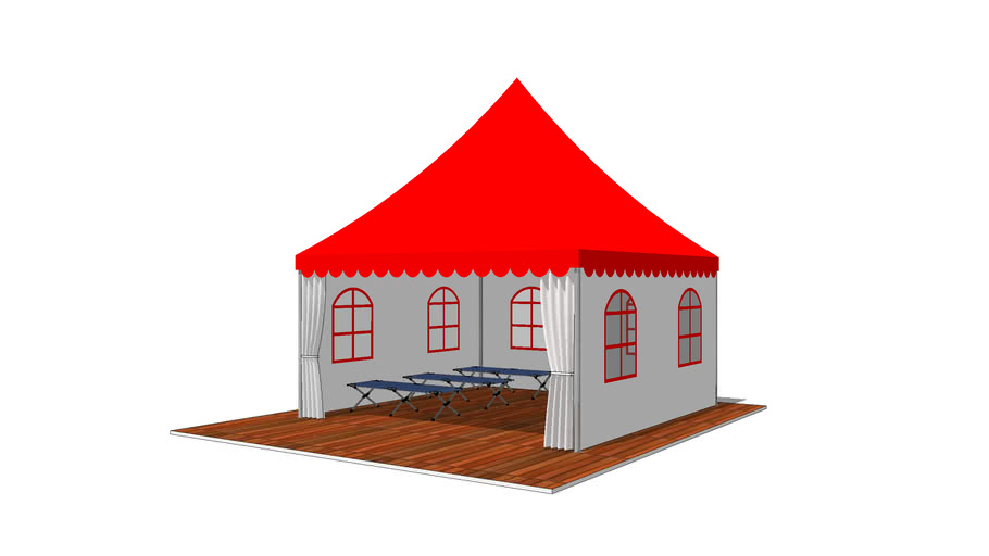 tenda posko 5x5 | 3D Warehouse