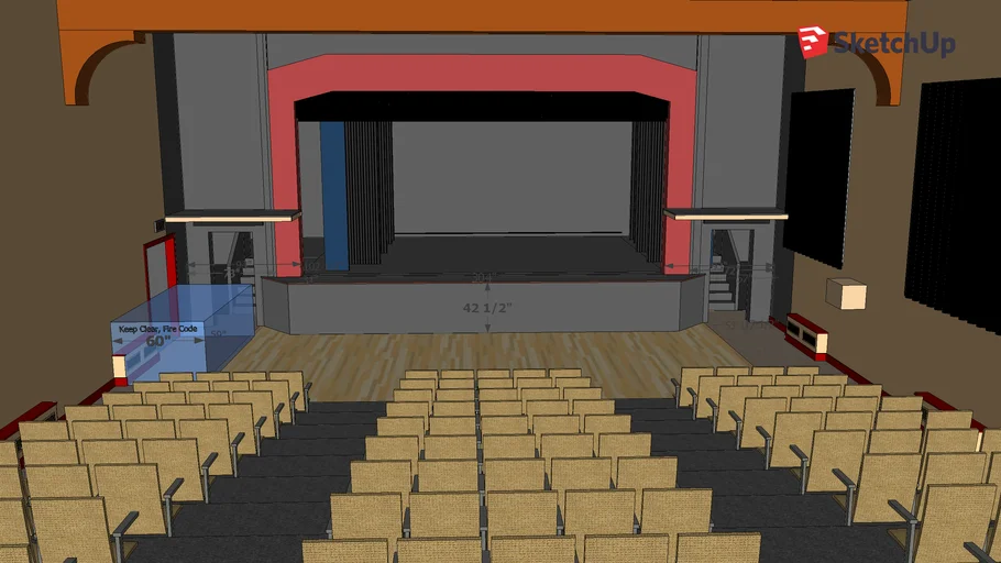 Louden Nelson Community Center Auditorium/Theater | 3D Warehouse