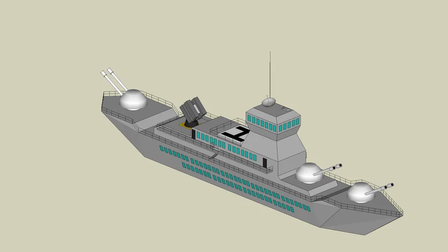 medium-small battleship | 3D Warehouse