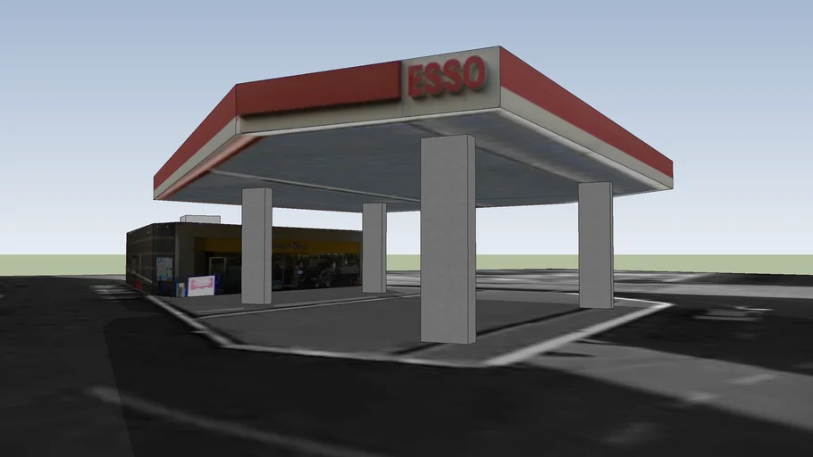 Esso Benzinestation | 3D Warehouse