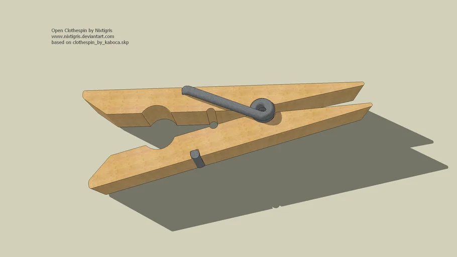 Open Clothespin | 3D Warehouse