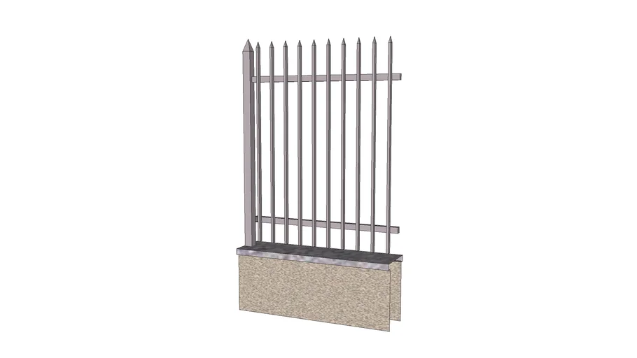 Steel railing fence | 3D Warehouse
