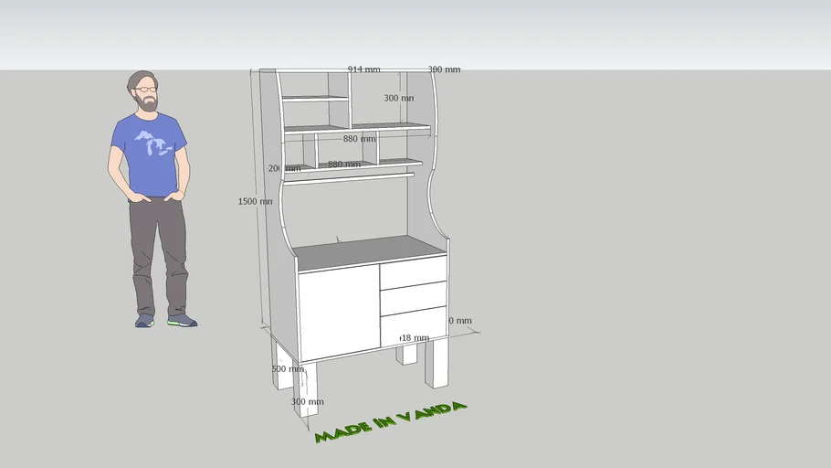 Kitchen Side Cabinet by Made in VANDA | 3D Warehouse
