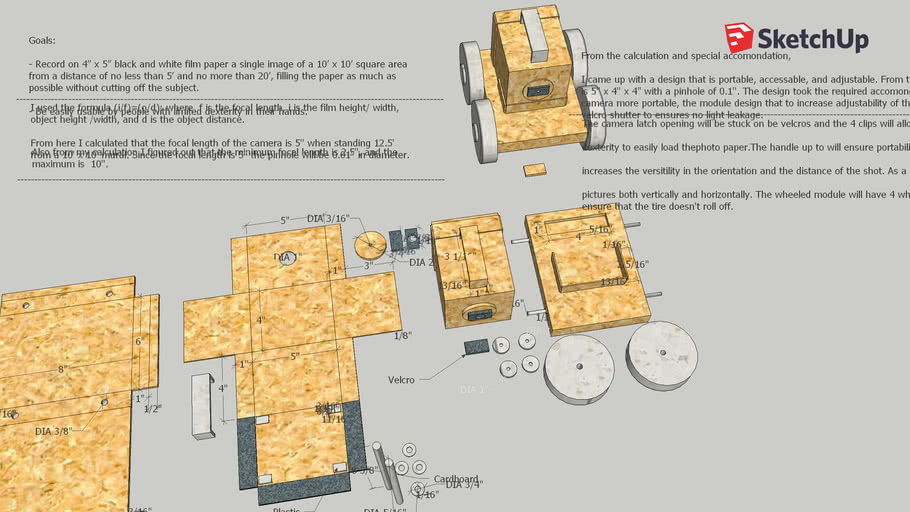 Pinhole Camera Design- Nguyen Le RISD Portfolio | 3D Warehouse